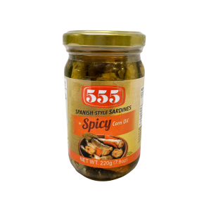 555 Spanish Style Sardines in Spicy Corn Oil 220g - Almere Pinoy Store