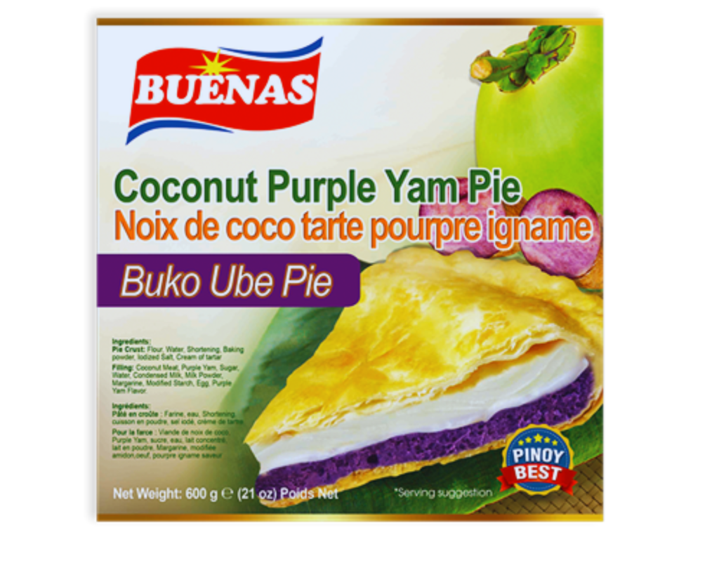 Buenas Ube Buko Pie 600g Filipino Coconut Pie - Almere Pinoy Store