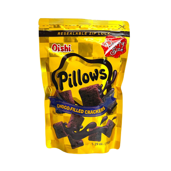 Oishi Pillows Choco Filled Crackers 150g - Almere Pinoy Store